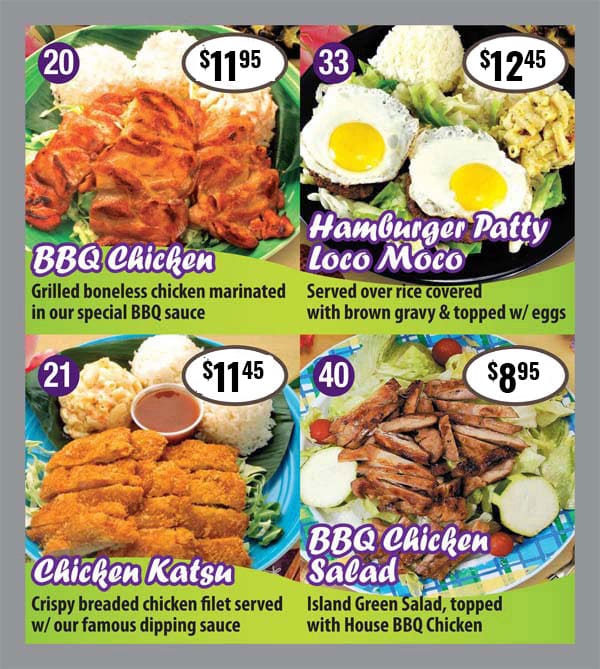 Our Menu - Hawaiian Restaurant : Hawaiian King BBQ - Anaheim, CA